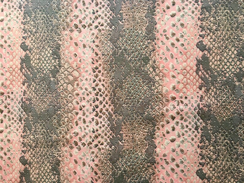 Coral Pink Snake Skin Fabric Animal Cobra Print Material for - Etsy UK