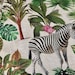 Safari Zoo African Animal Digital Print Fabric Tropical Jungle - Etsy