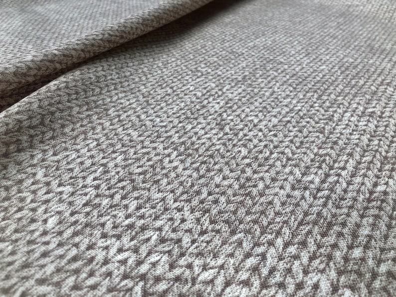 Knit Look Texture Effect Digital Print Jersey Yarn Stitch - Etsy