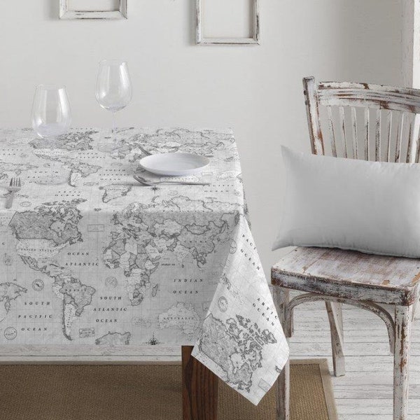 Map Tablecloth - Etsy