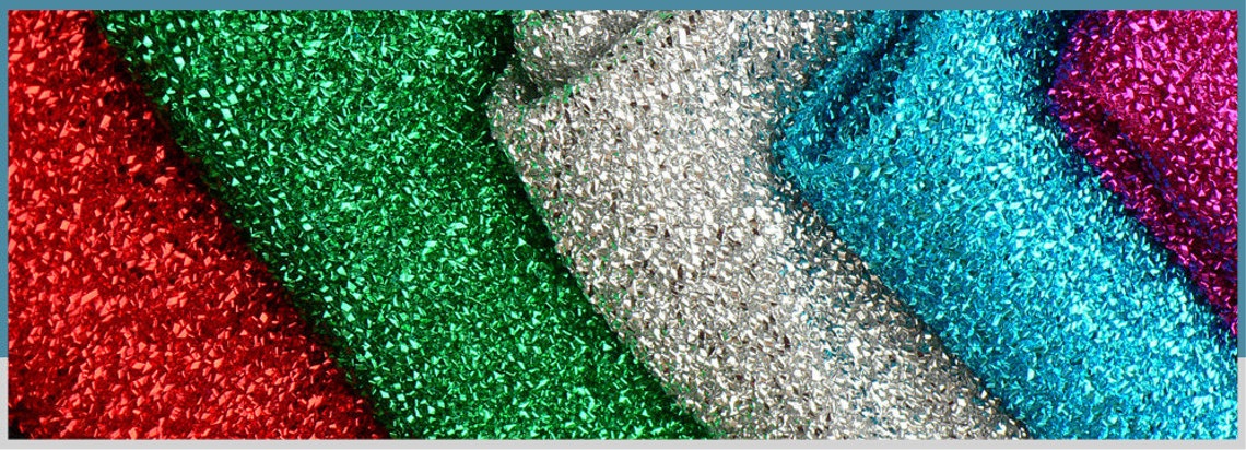 Sparkling Tinsel Lurex Fabric Stretch Metallic Glitter Lametta Shimmer ...
