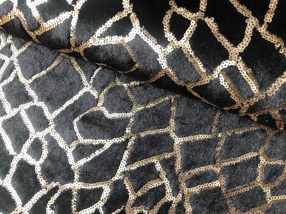 Animal Fur Spangles Sequin Fabric Soft 2 Way Stretch Material | Etsy