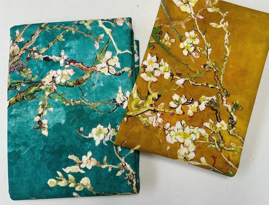 Almond Blossom Digital Print Fabric Van Gogh Floral Sakura Home Decor ...