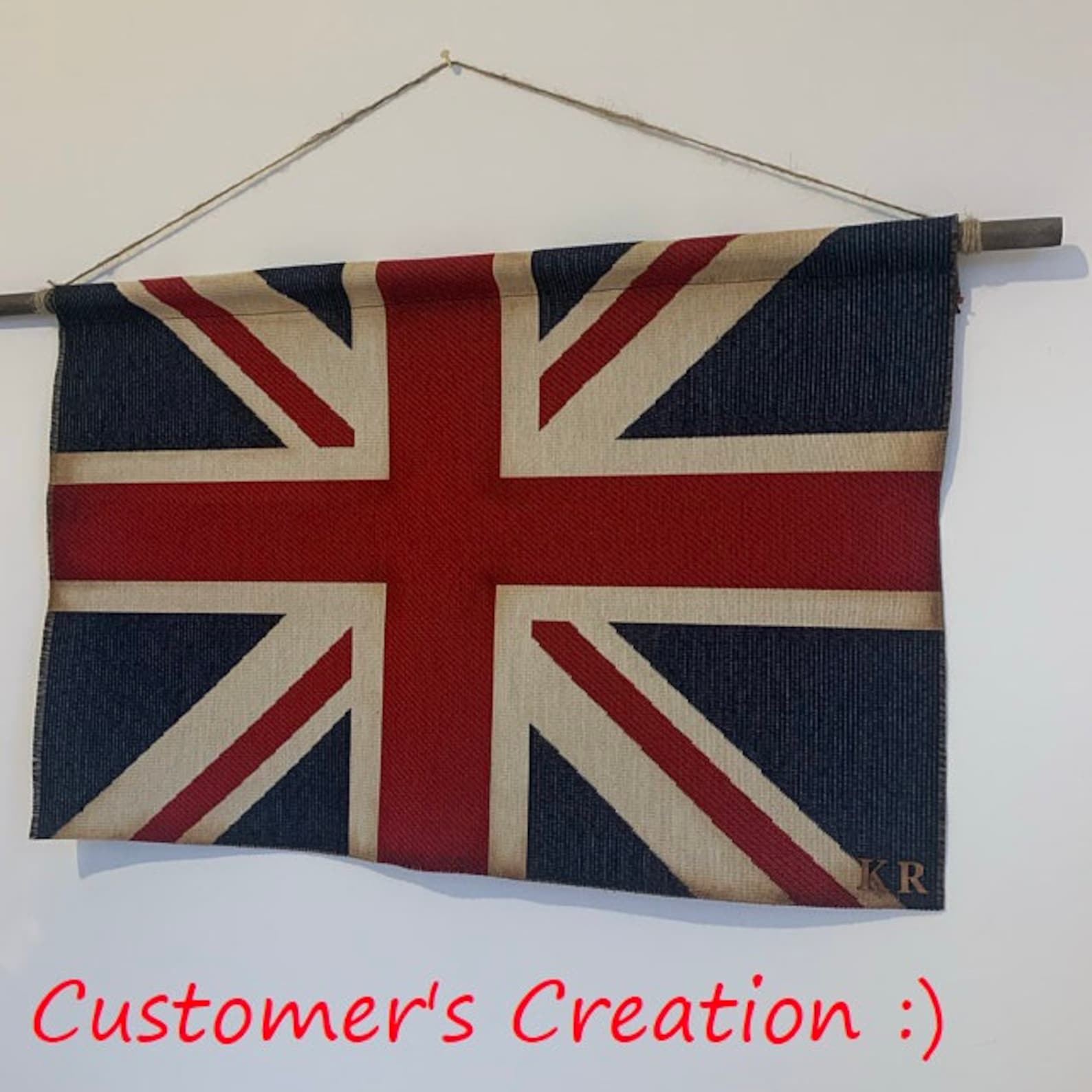 Small Union Jack Flag Retro Linen Look Heavy Jacquard Gobelin - Etsy