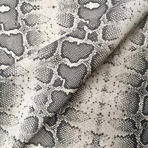 GREY Digital Snake Skin Print Fabric Animal Python Cotton Home Decor ...
