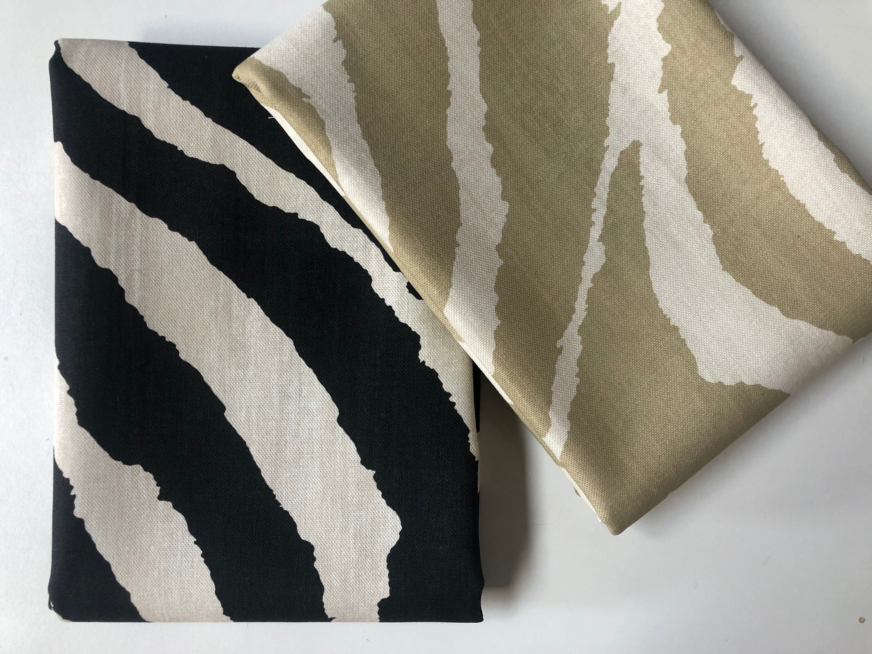 African BEIGE & CREAM Zebra Stripes Print Linen Look Cotton - Etsy UK