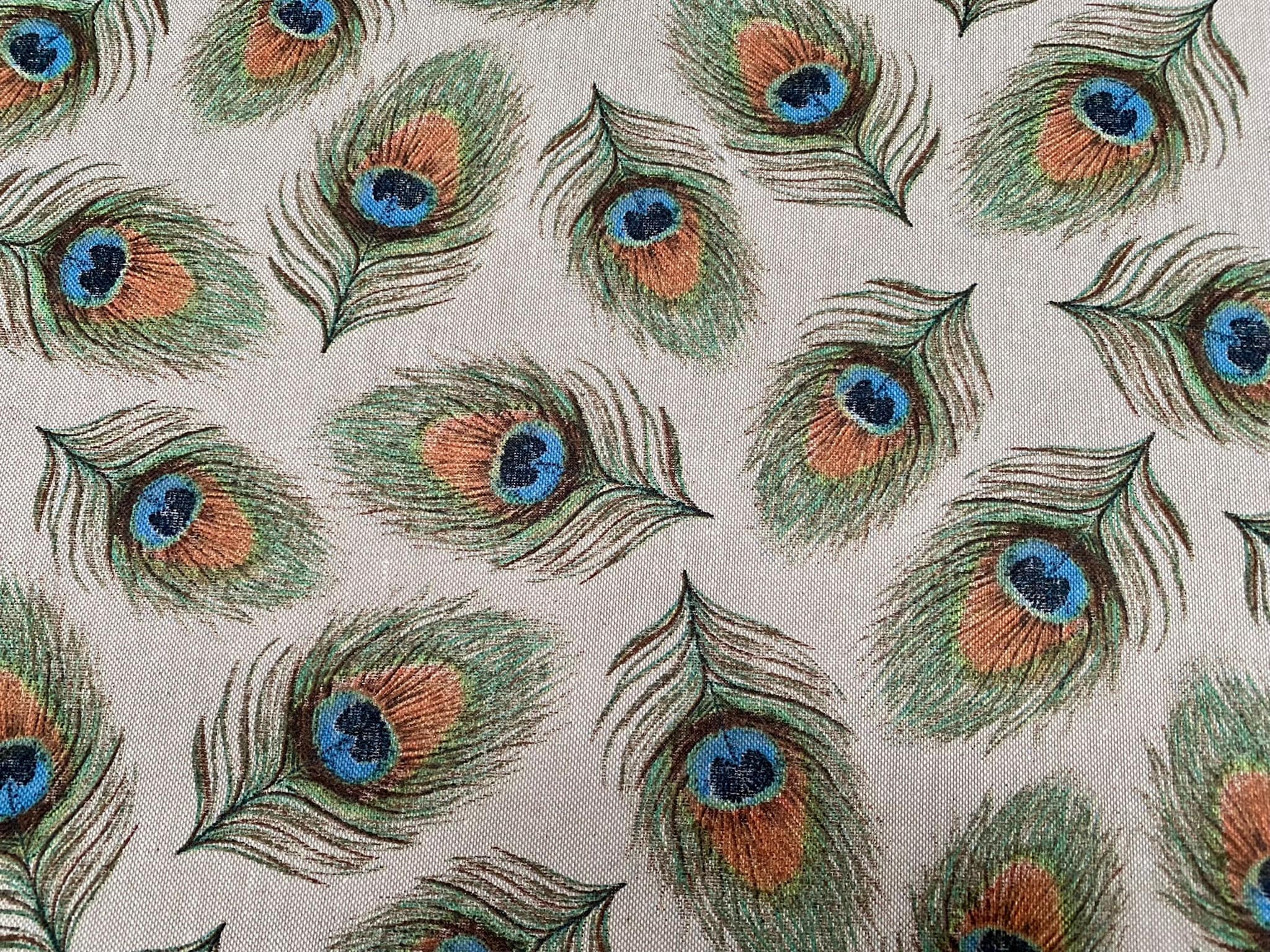 Peacock Feather Design Fabric