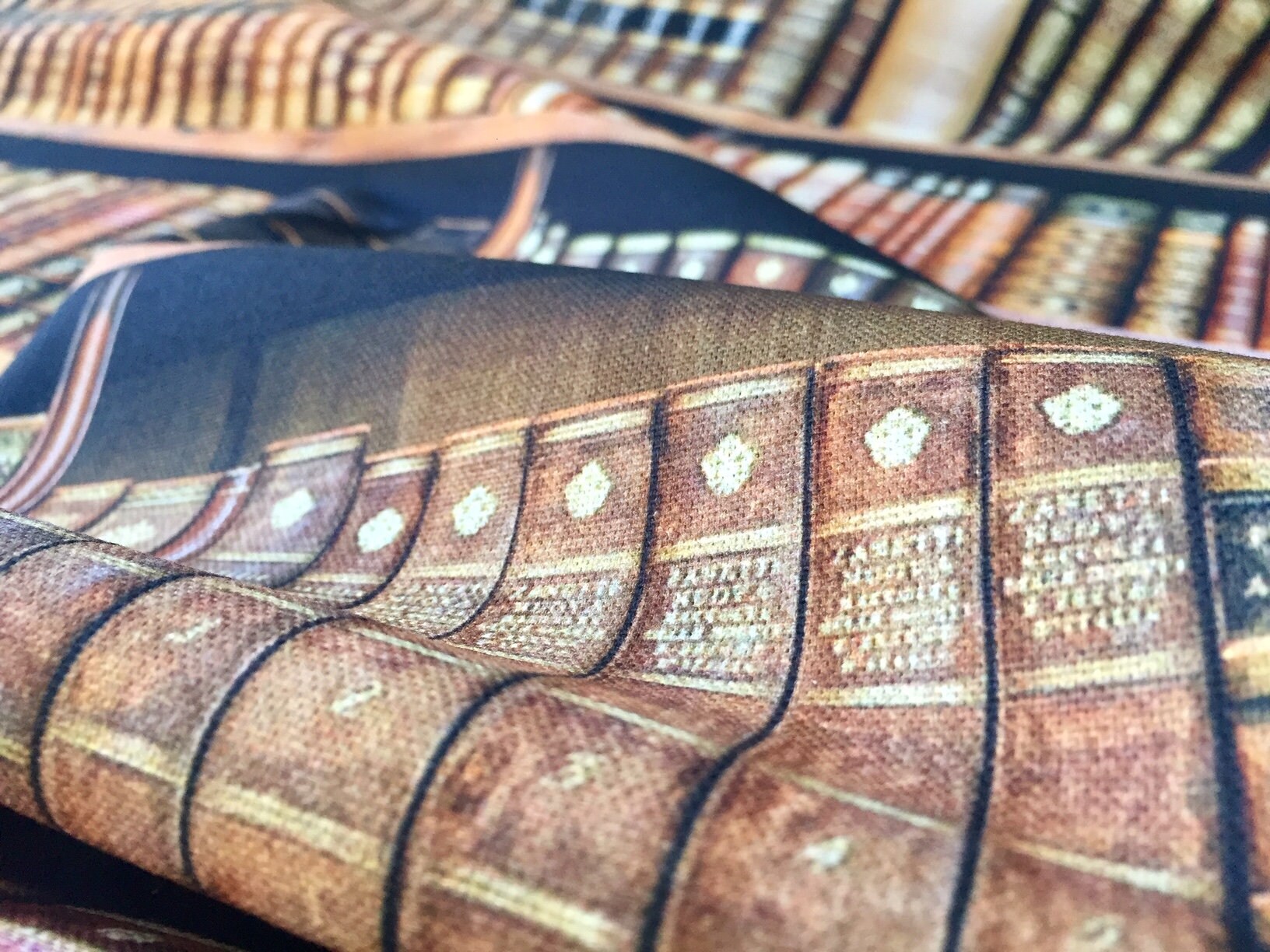 BOOKSHELF BOOK Fabric Curtain Upholstery Cotton Material Home Decor ...