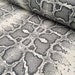 GREY Digital Snake Skin Print Fabric Animal Python Cotton Home Decor ...