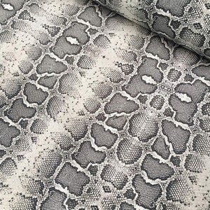 GREY Digital Snake Skin Print Fabric Animal Python Cotton Home Decor ...