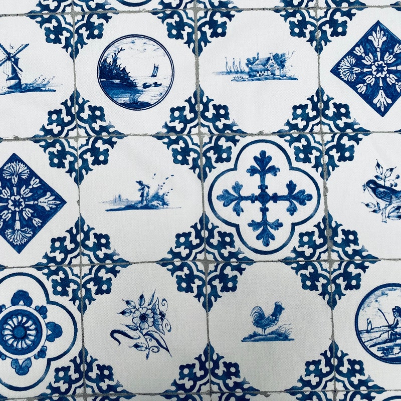 Delft Blue Fabric - Etsy