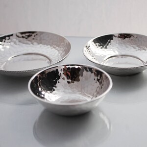 Sterling Silver Dishes, NEW Sterling Silver Hammered Trays, Handmade ...