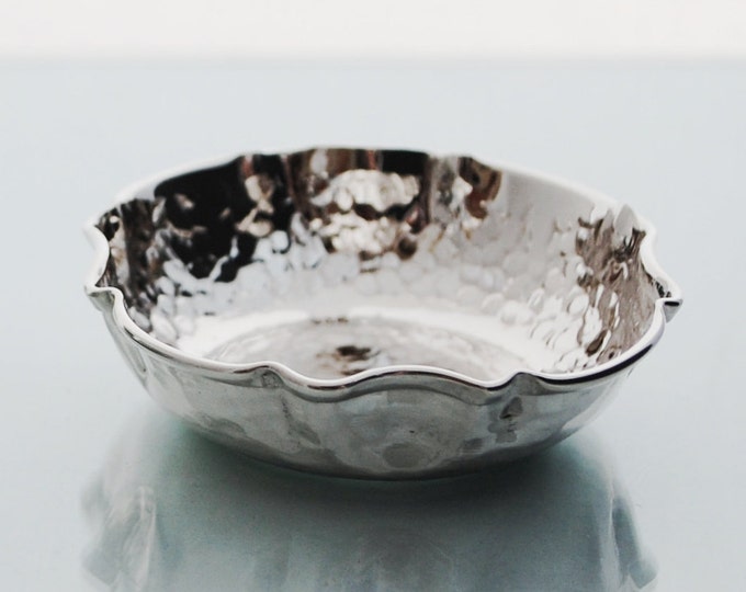 Sterling Silver Bowl, NEW Sterling Silver Hammered Bowl, Dandelian ...