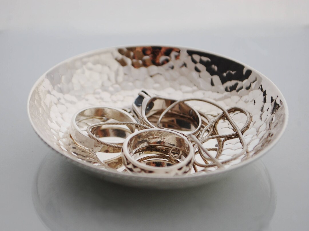 Sterling Silver Dishes, NEW Sterling Silver Hammered Trays, Handmade ...