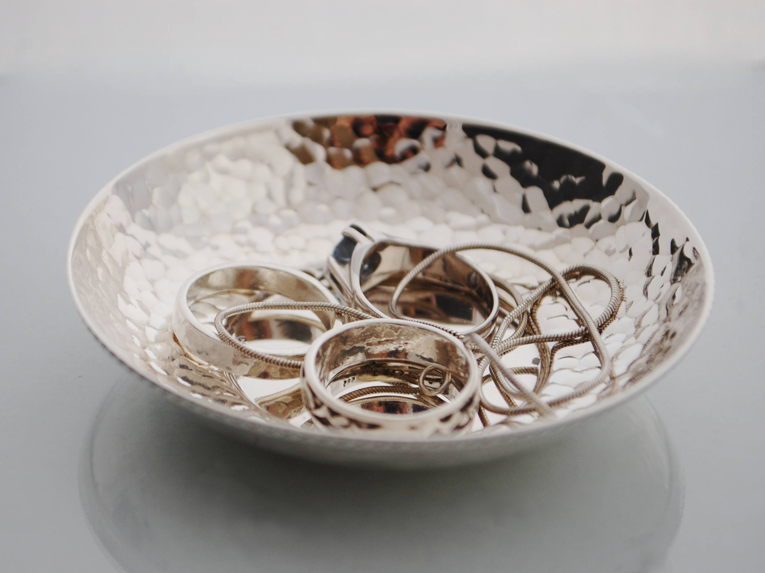 Sterling Silver dishes NEW Sterling silver hammered trays | Etsy