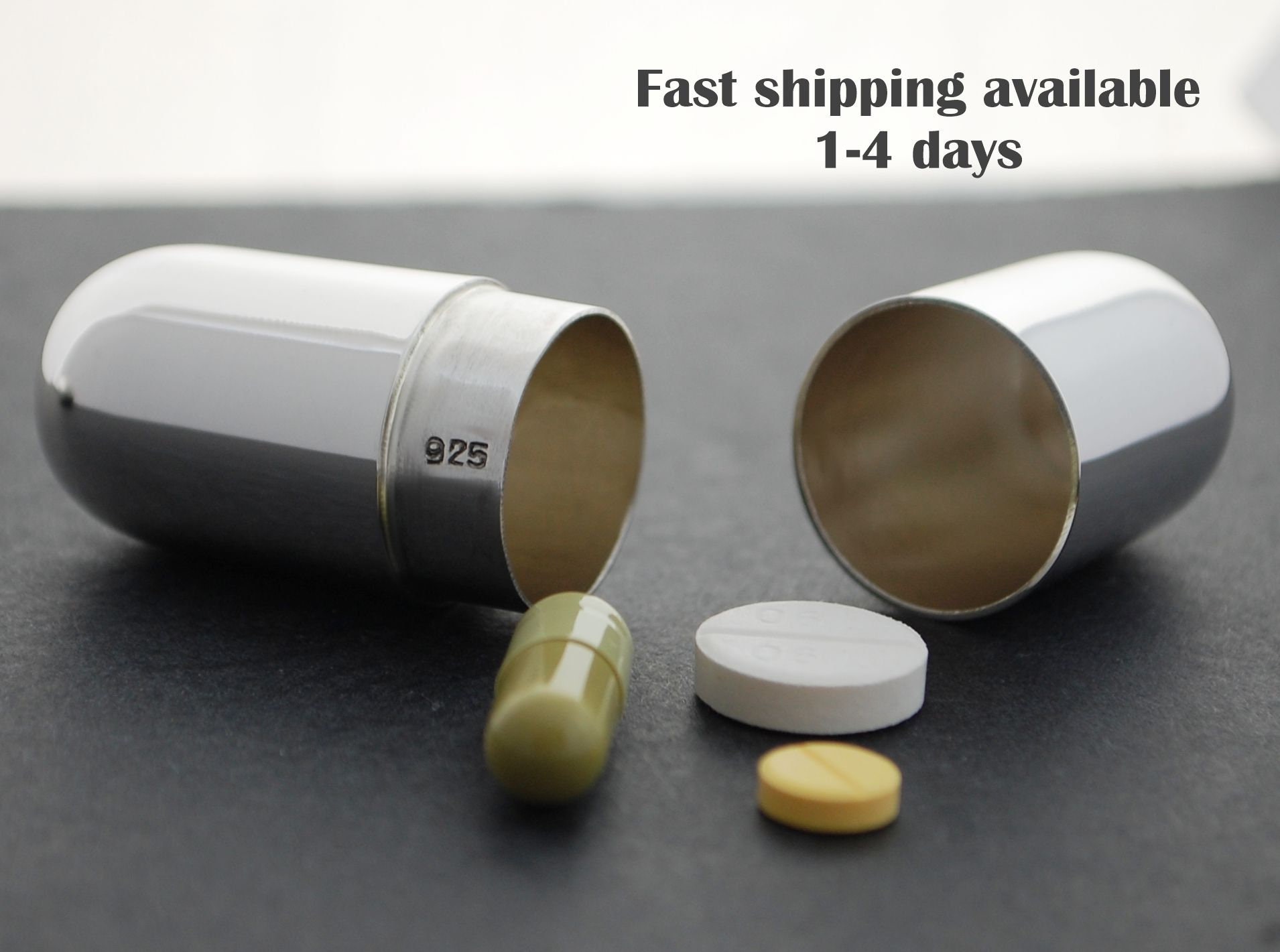 Sterling Silver Pill Box NEW Sterling Silver Handmade | Etsy