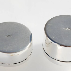 Sterling Silver Pill Boxes, NEW Sterling Tiny Round Pill Boxes Special ...