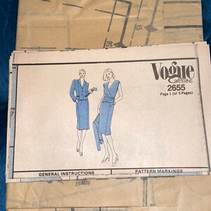 Vintage American Designer Vogue Patterns - #2283 - Calvin Klein, #2655 ...