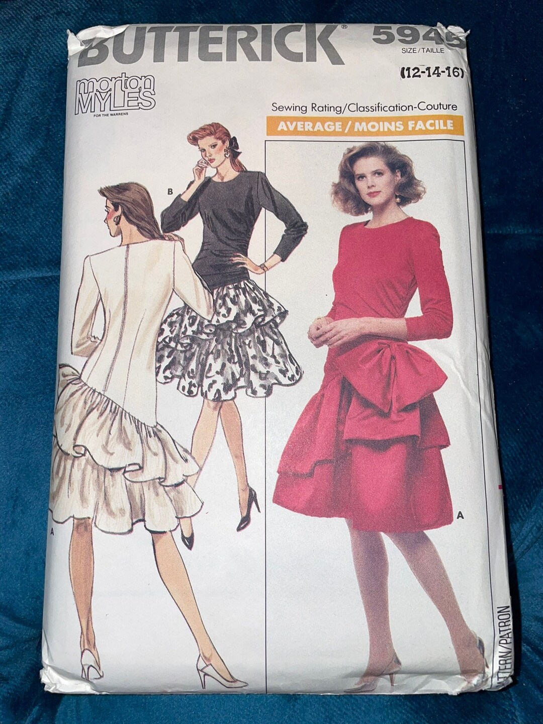Vintage 80's Prom and Wedding Dress Sewing Patterns Including Butterick ...