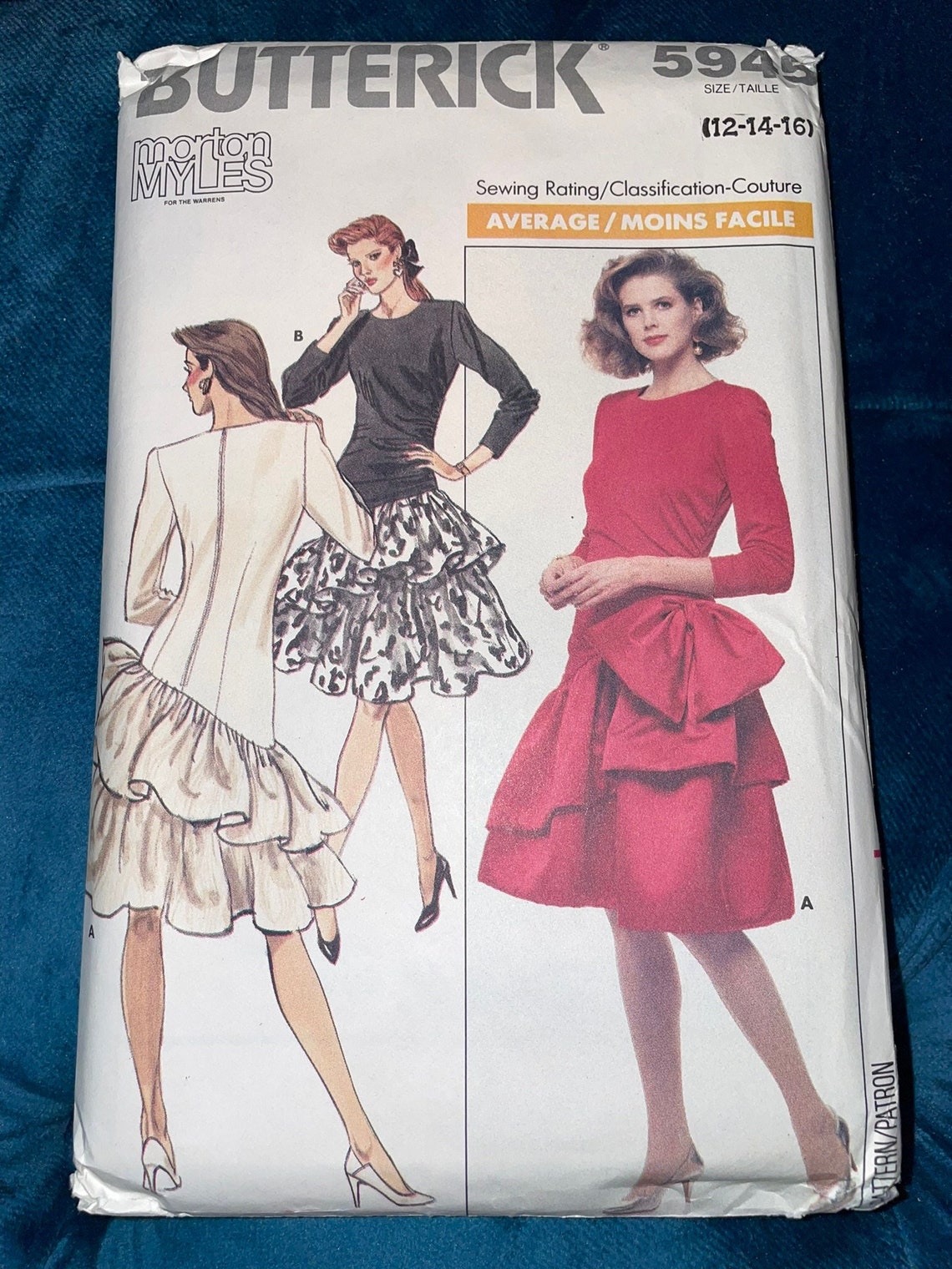 Vintage 80's Prom and Wedding Dress Sewing Patterns Including Butterick ...