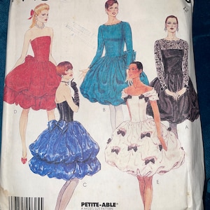 Vintage 80's Prom and Wedding Dress Sewing Patterns Including Butterick ...