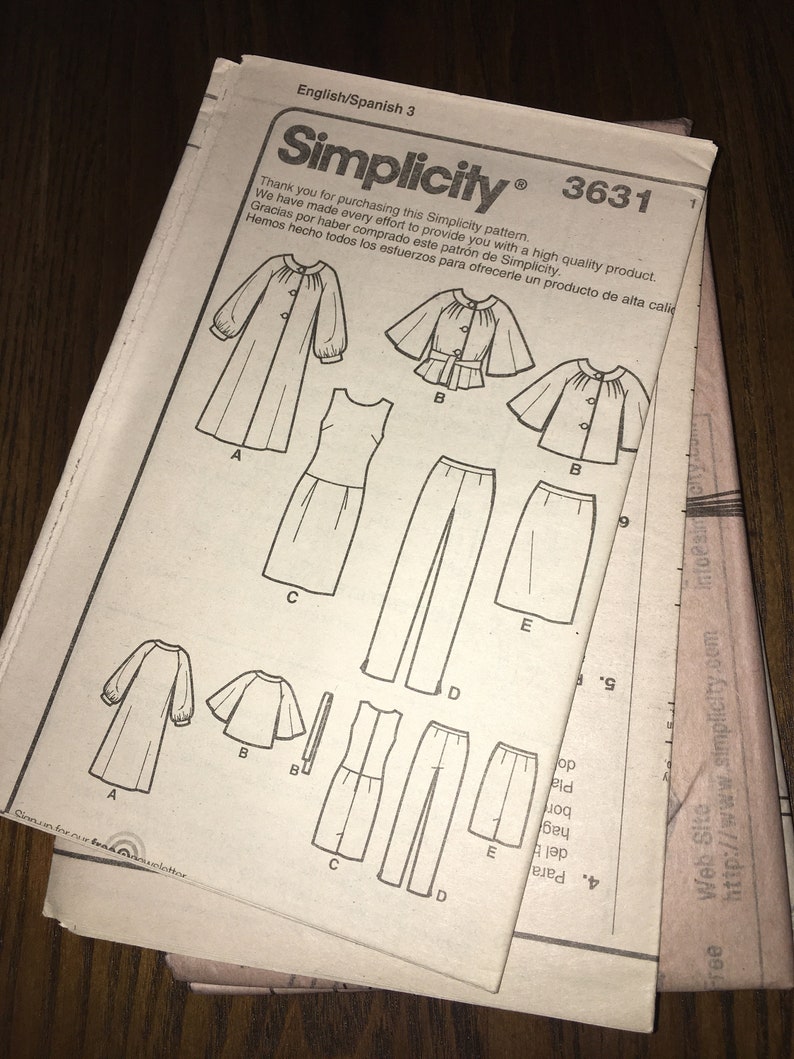 Misses Coordinates Sewing Patterns Mccall's 5062, Simplicity 3631 and ...