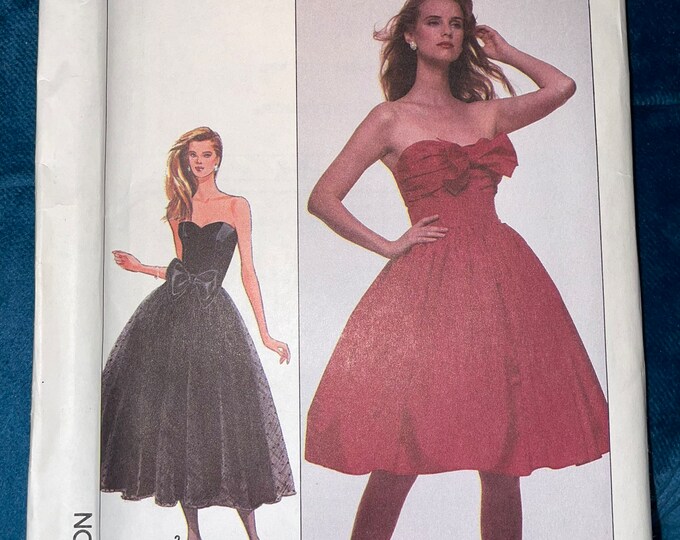 Vintage 80's Prom and Wedding Dress Sewing Pattern Including Simplicity ...