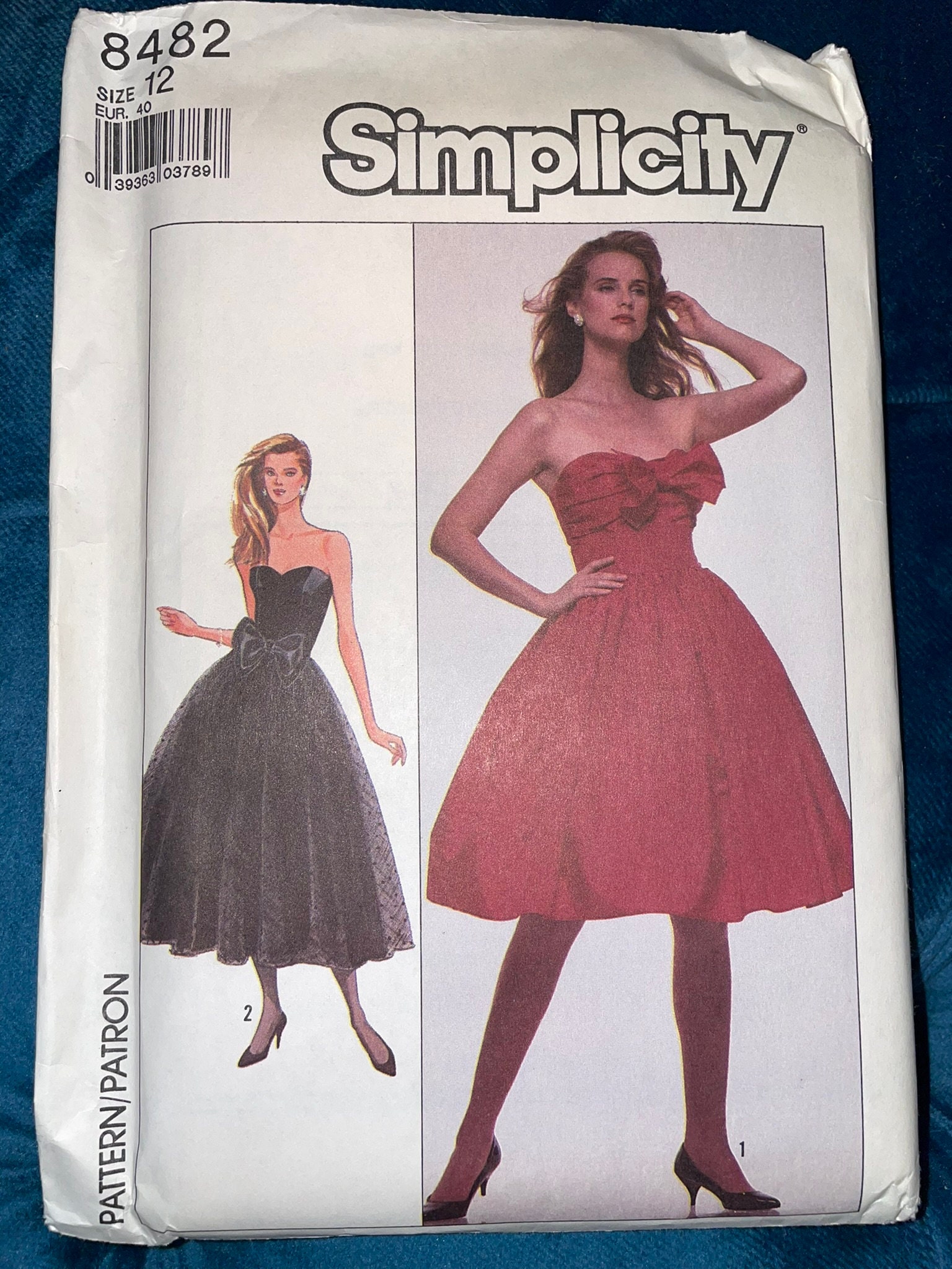 Vintage 80's Prom and Wedding Dress Sewing Pattern Including Simplicity ...