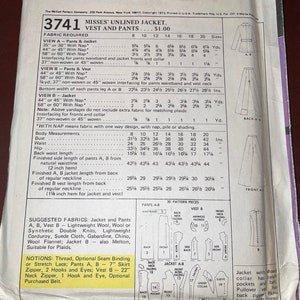 Vintage 1970s Uncut Sewing Patterns Including Mccall's 3741, Simplicity ...