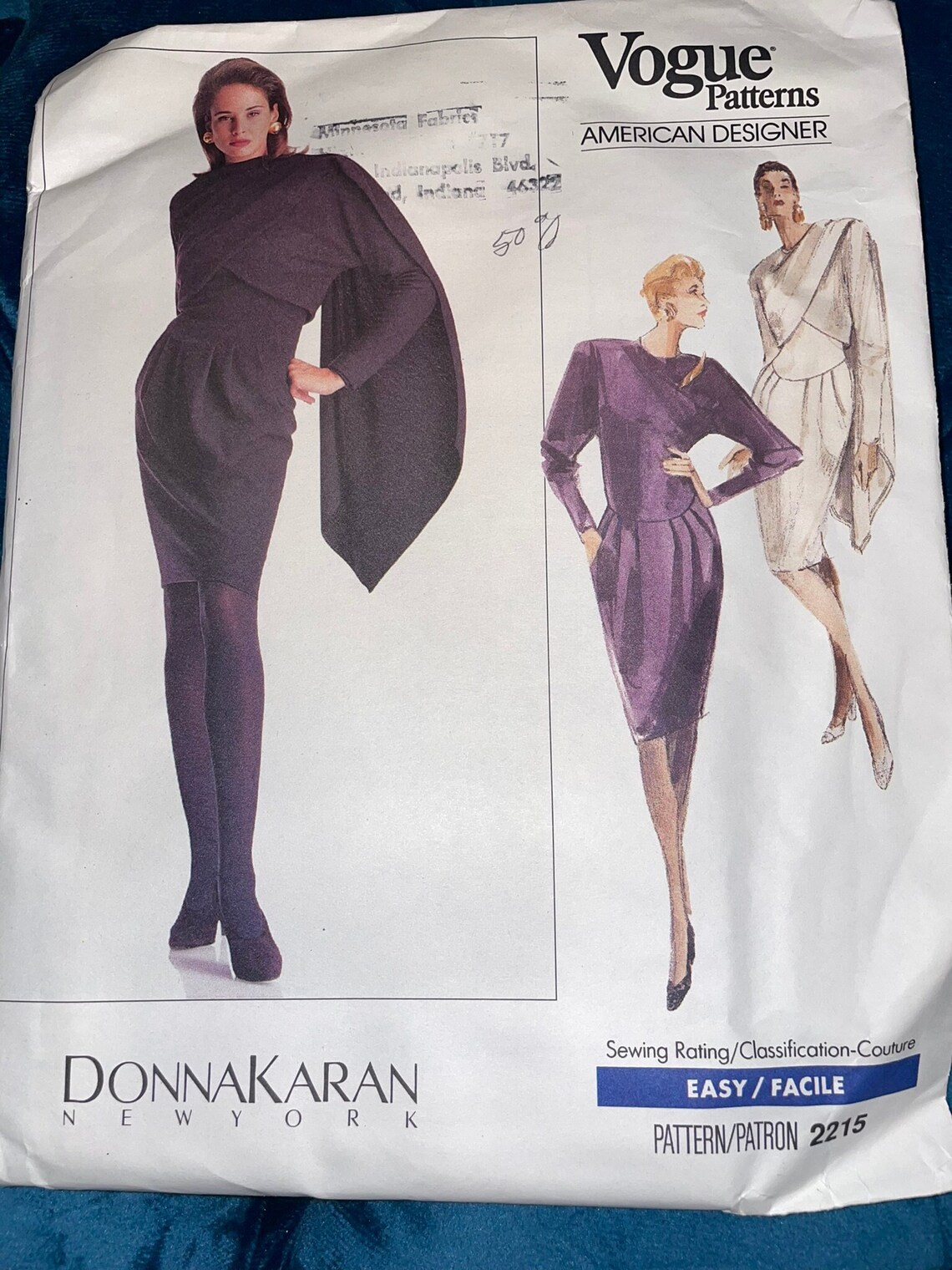 Vintage American Designer Vogue Pattern - #1088 - Kasper and #2215 ...