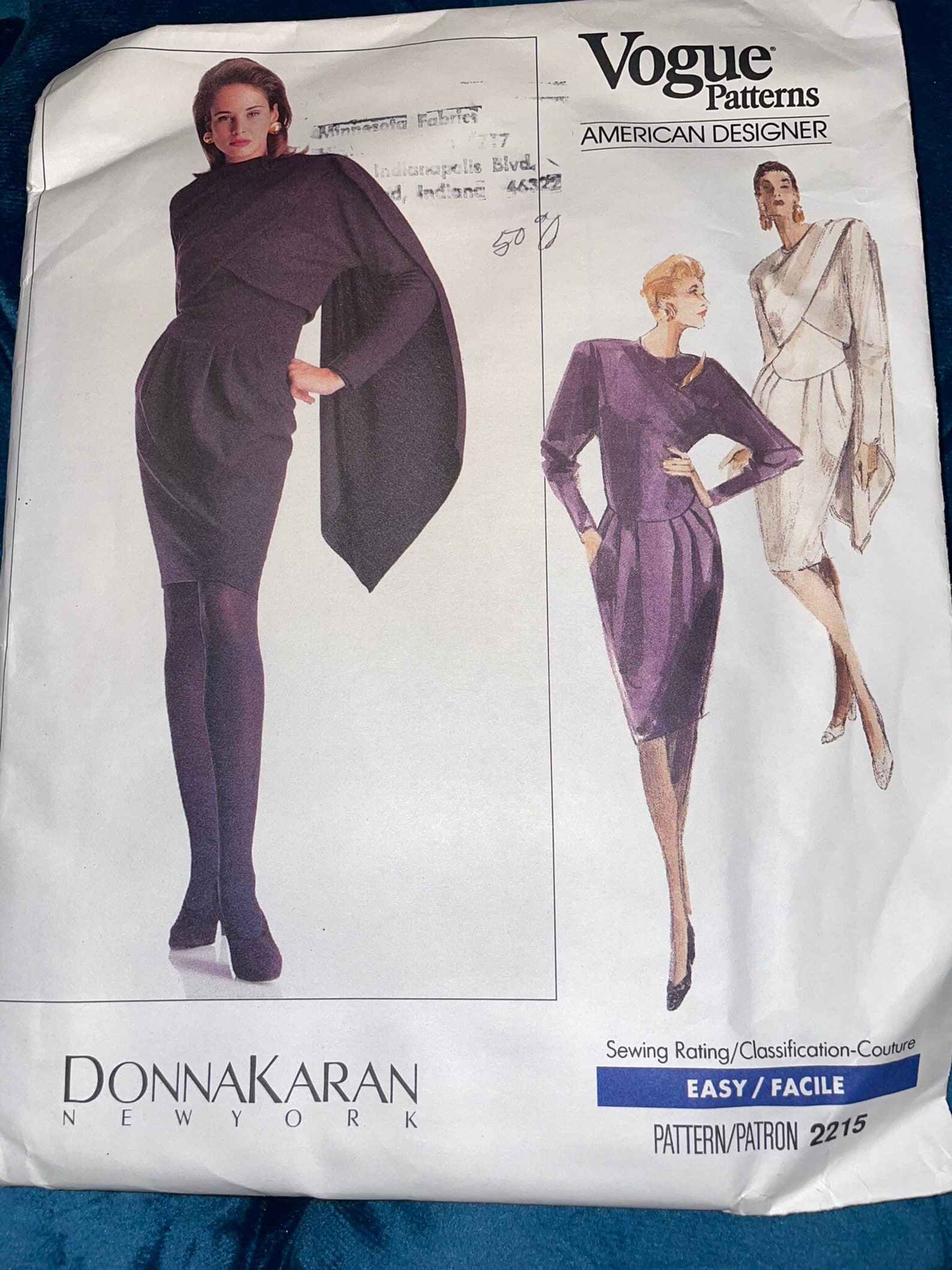 Vintage American Designer Vogue Pattern - #1088 - Kasper and #2215 ...