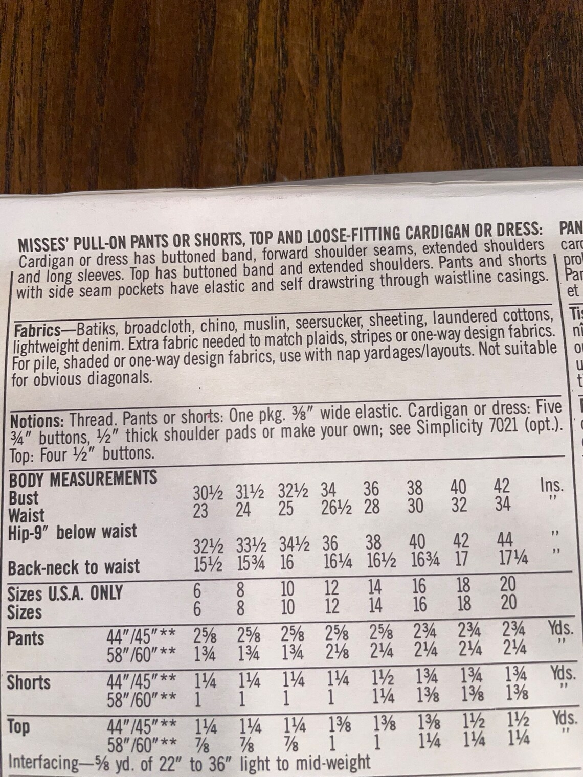 Vintage 1980s Coordinates Uncut Sewing Patterns Simplicty 8677 and ...