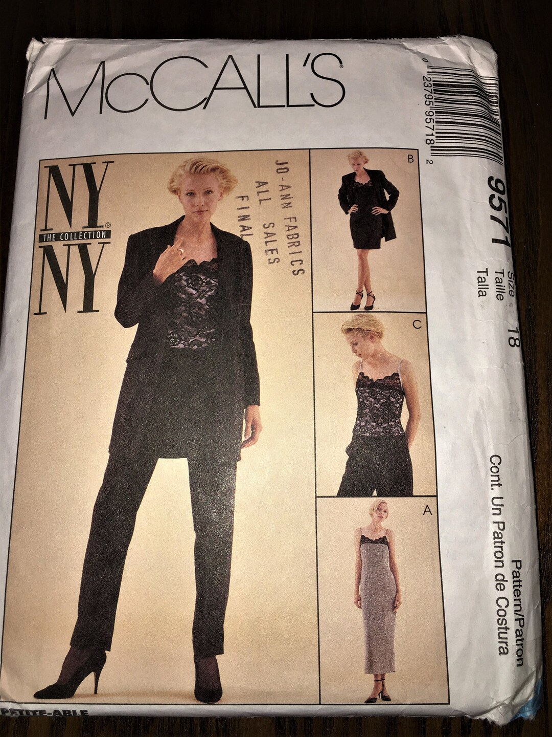 Two Uncut Coordinates and Pants Patterns - Vintage Mccall's 9571 Sizes ...