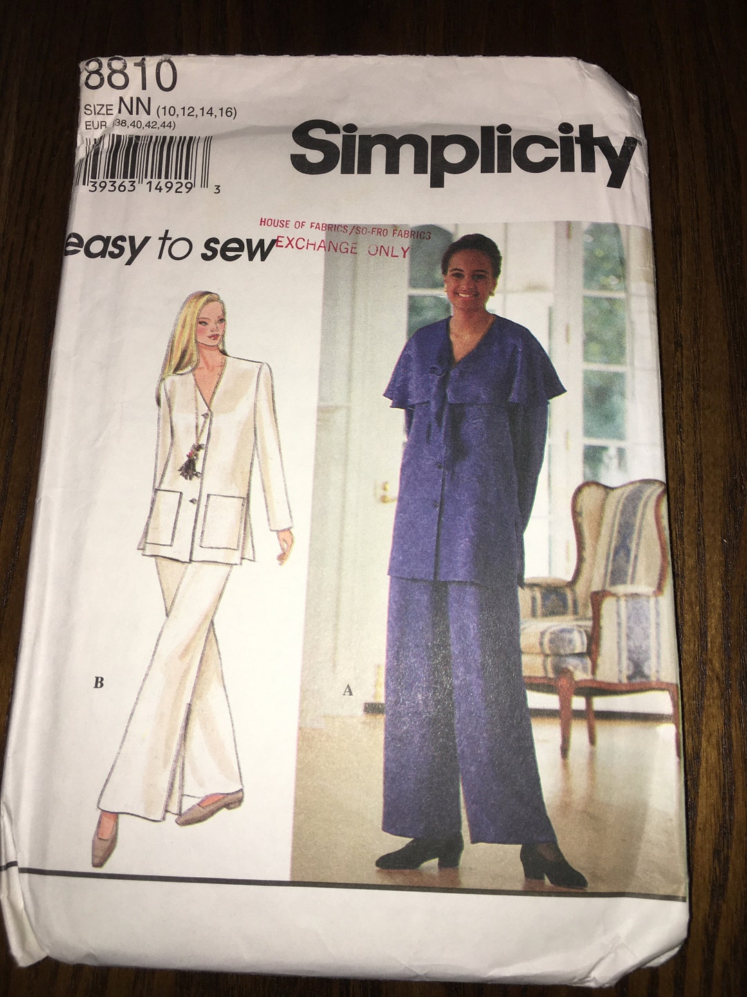 Vintage Simplicity 8810 Misses Pantsuit Sewing Pattern Sizes 10-16 - Etsy