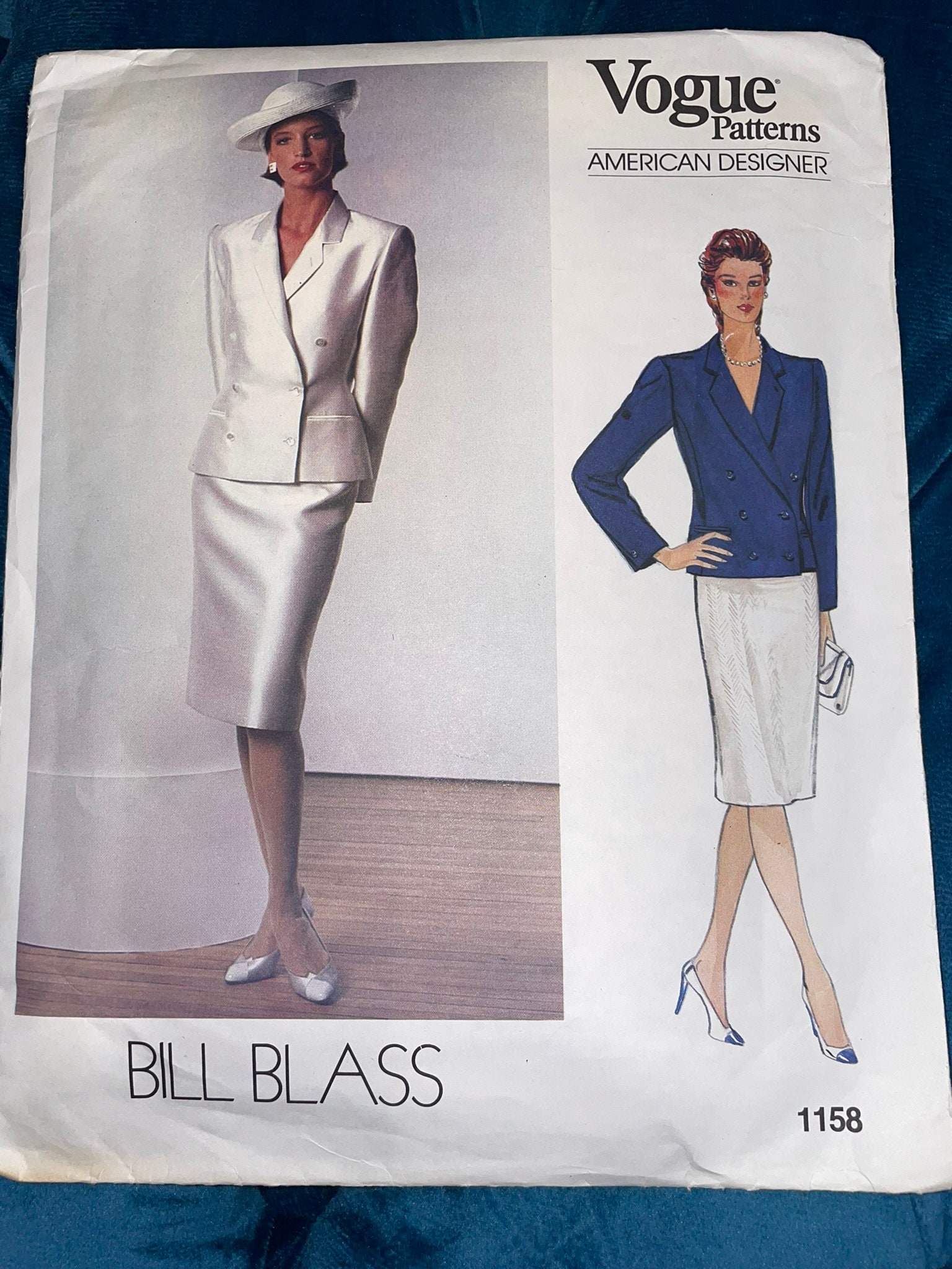 Vintage American Designer Vogue Patterns 1158 Bill Blass, 2283 Calvin ...