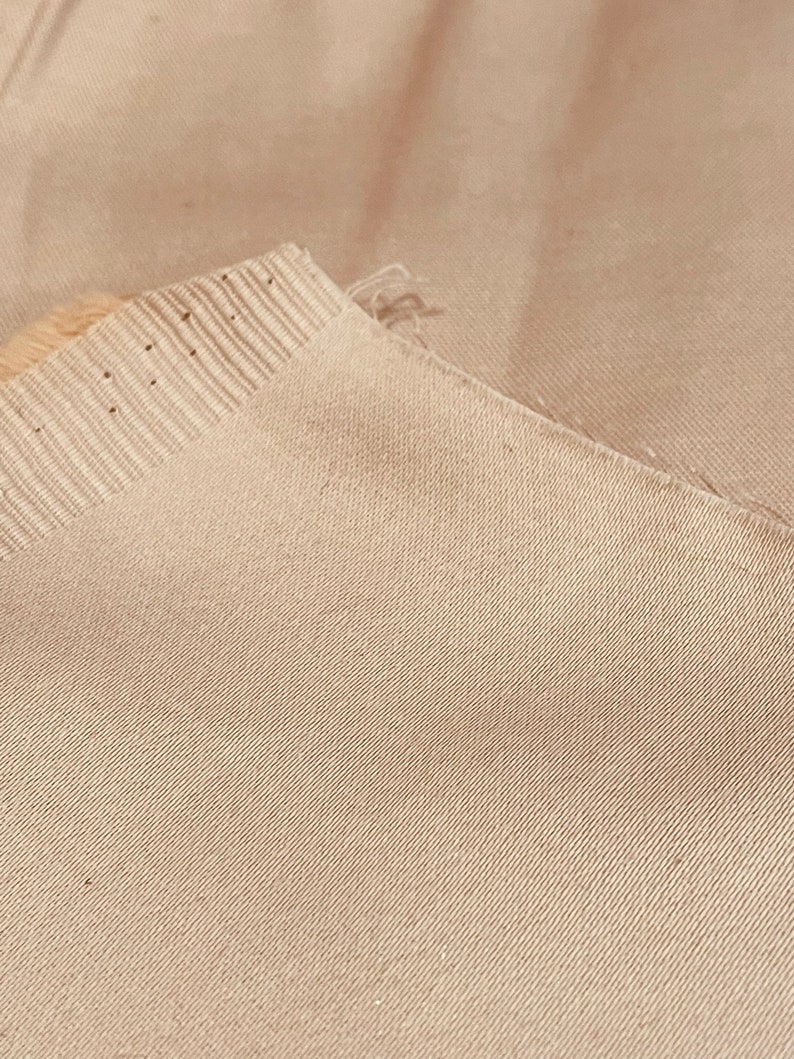 Khaki/tan Cotton Twill Fabric With Lycra - Etsy