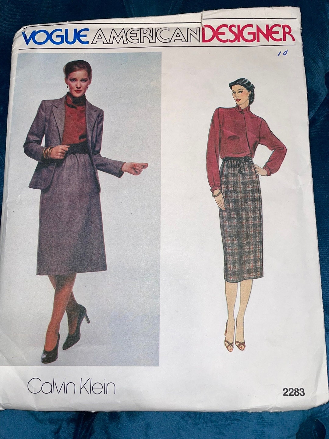 Vintage American Designer Vogue Patterns - #2283 - Calvin Klein, #2655 ...