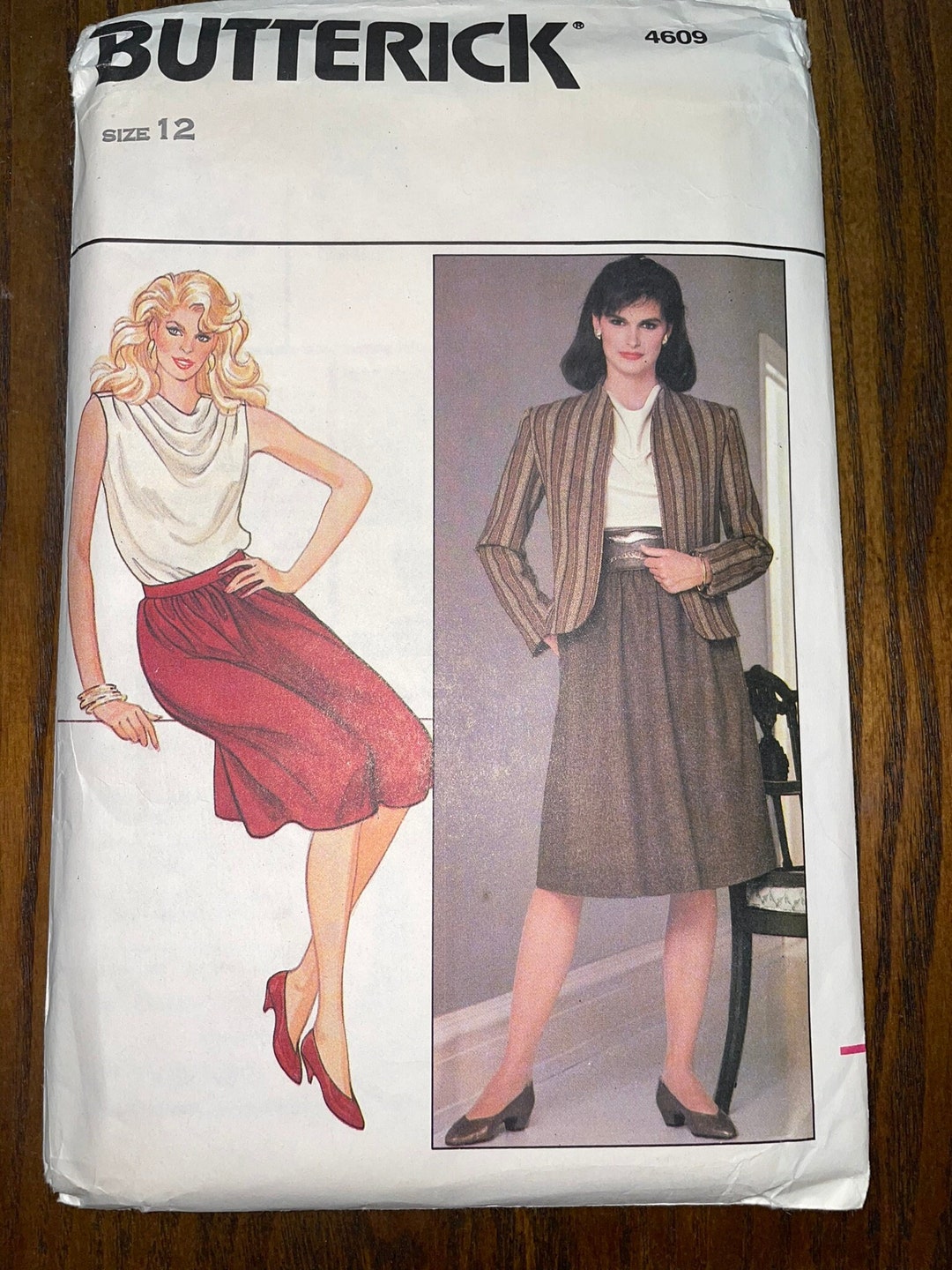 Vintage 80s Butterick Sewing Patterns 4609, 5778 and 6675, New Look ...