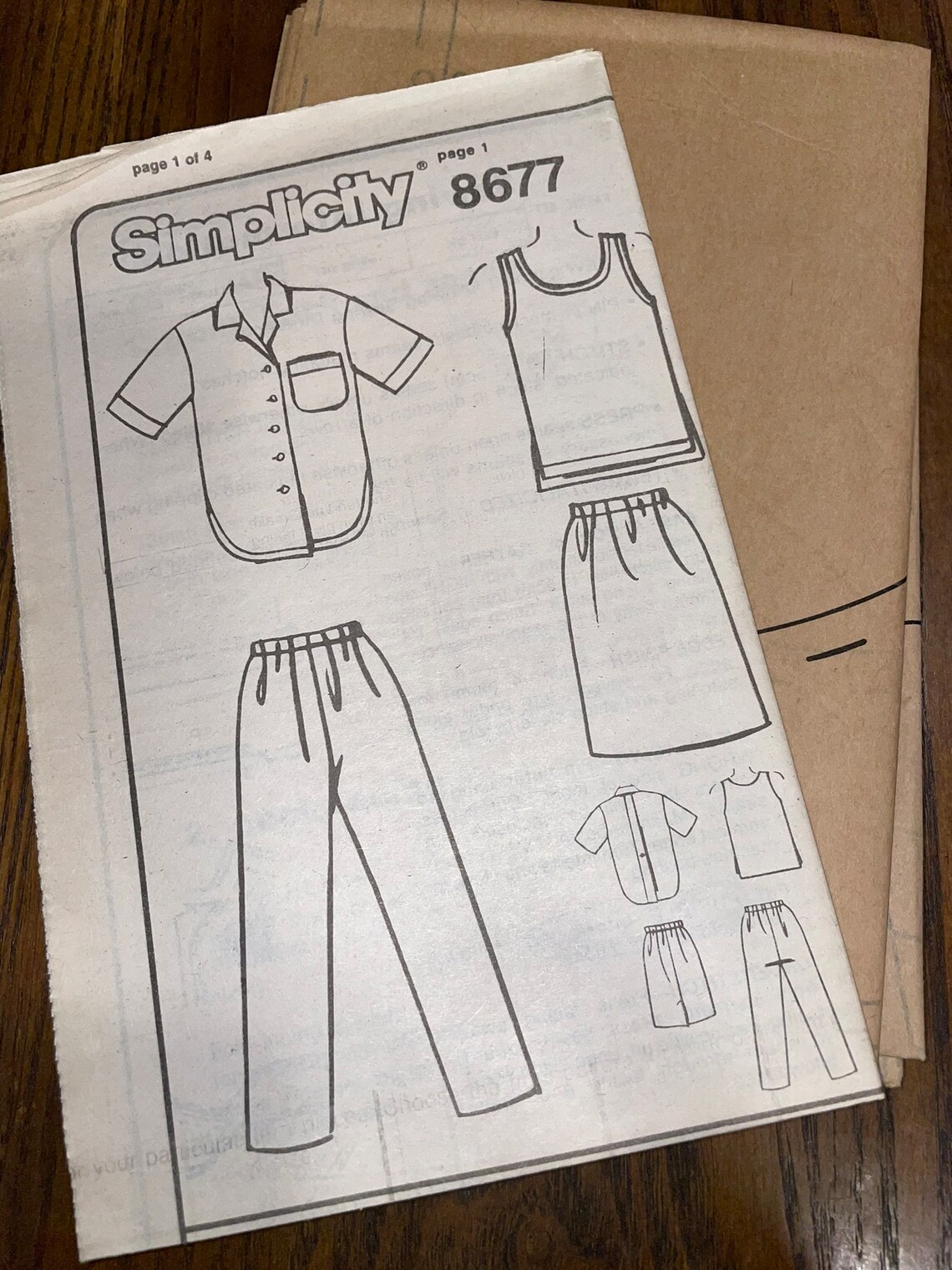 Vintage 1980s Coordinates Uncut Sewing Patterns Simplicty 8677 and ...