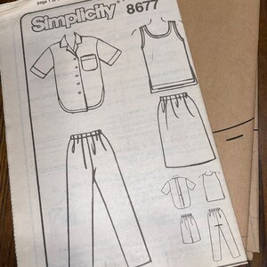 Vintage 1980s Coordinates Uncut Sewing Patterns Simplicty 8677 and ...