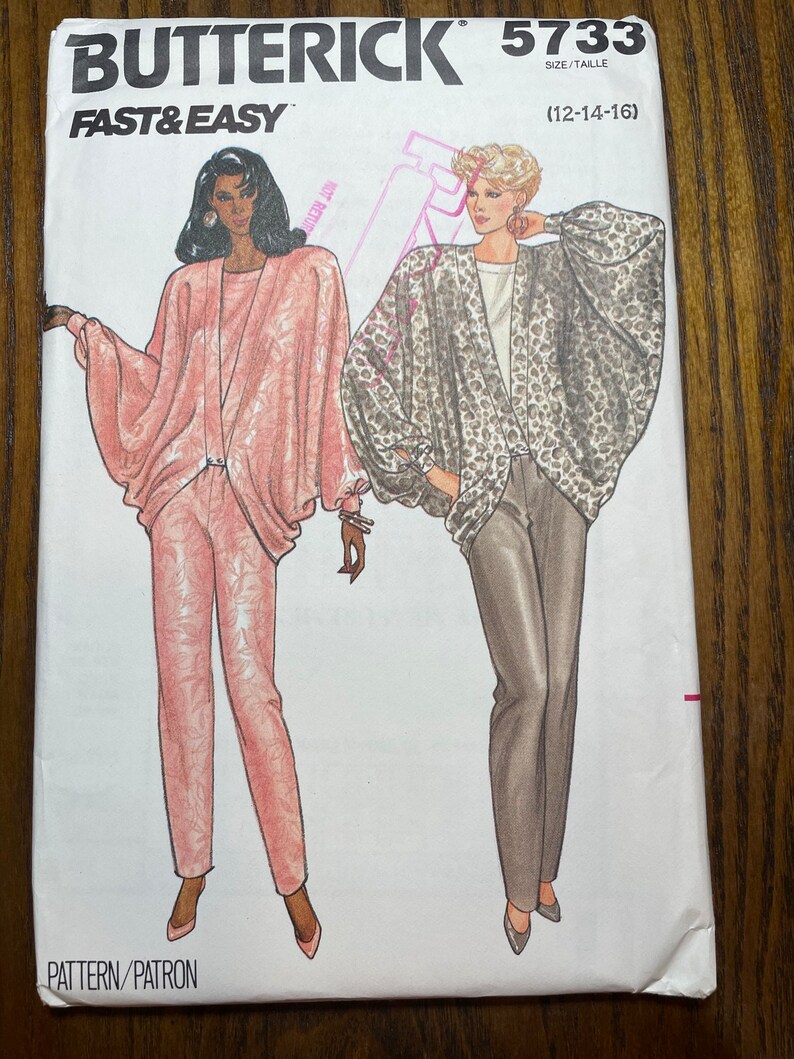 Vintage 1980s Butterick Sewing Patterns 5727 and 5733 and New Look Plus ...