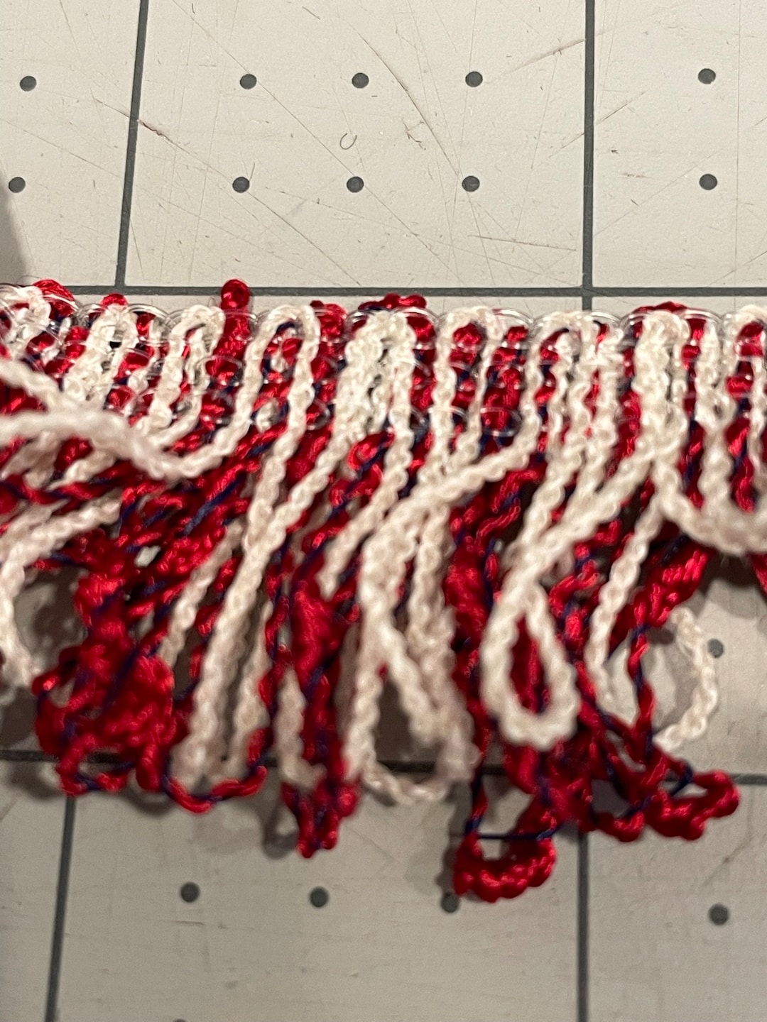 Red and White Braid Loop Fringe Trim - Etsy