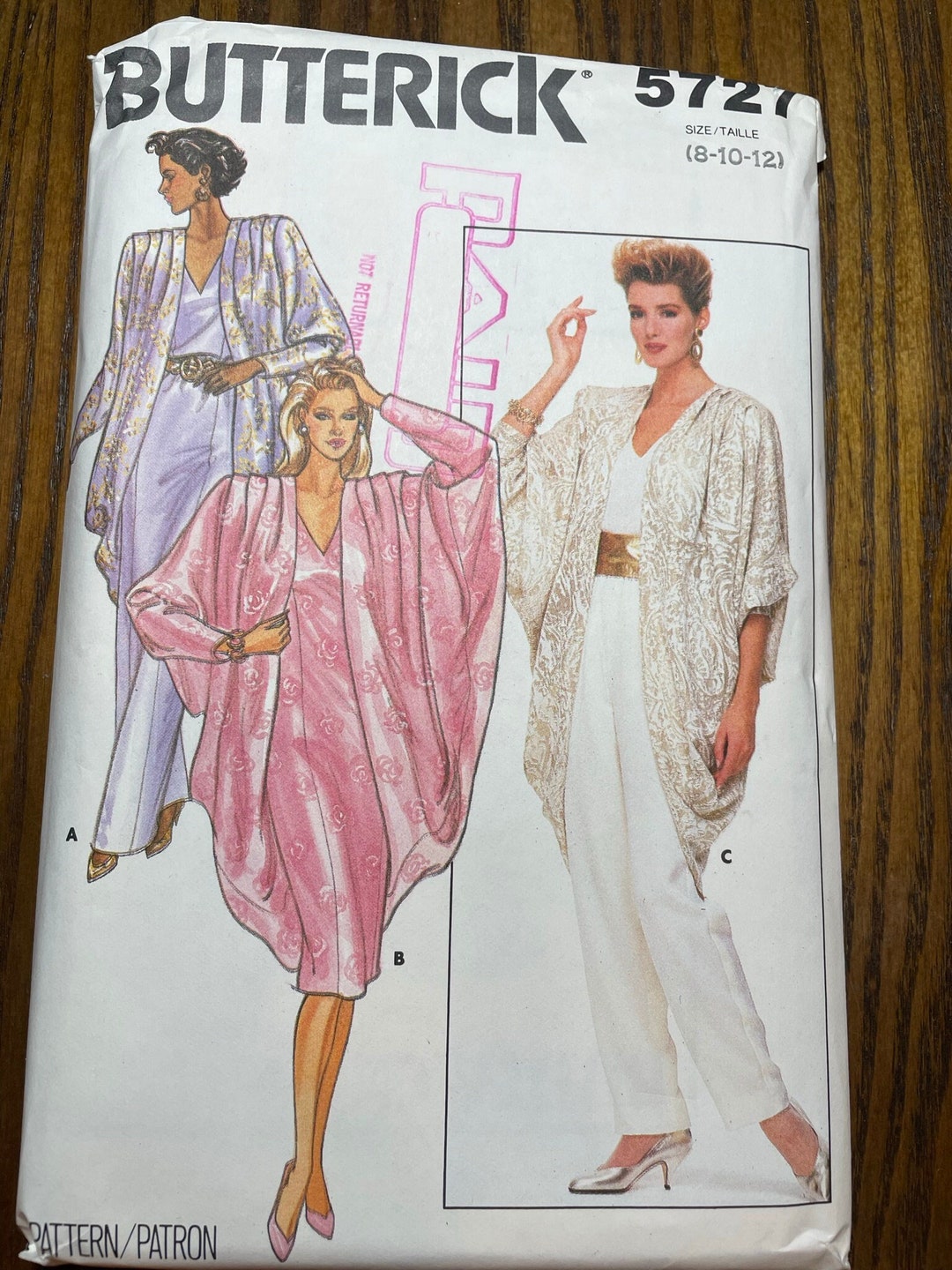 Vintage 1980s Butterick Sewing Patterns 4227, 5727 and 5733 and New ...