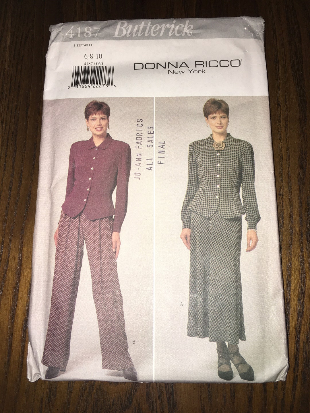 Three Vintage, Uncut Suit Patterns - Butterick 4187 Sz 6-10, Butterick ...