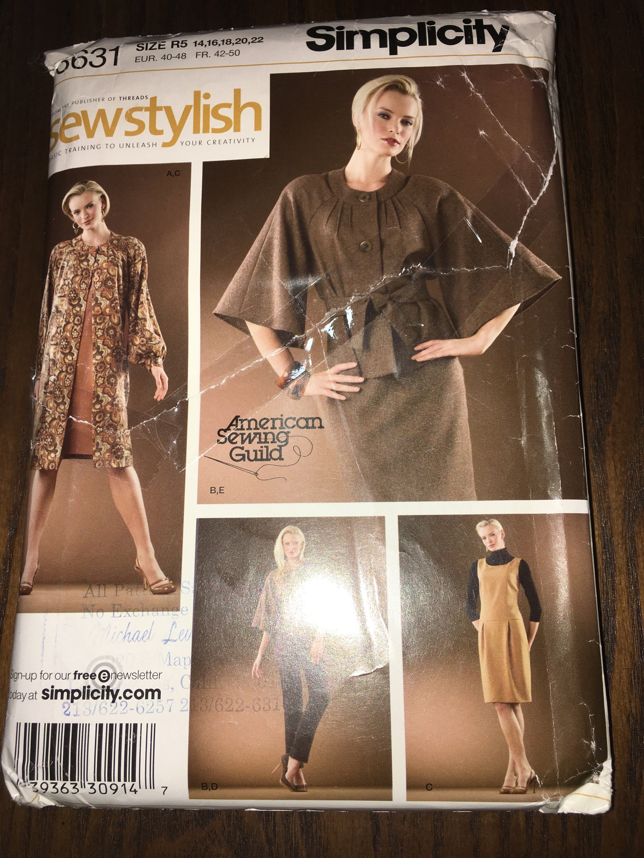 Misses Coordinates Sewing Patterns Mccall's 5062, Simplicity 3631 and ...