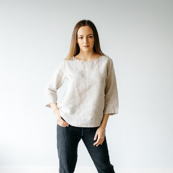 Linen Blouse - Etsy