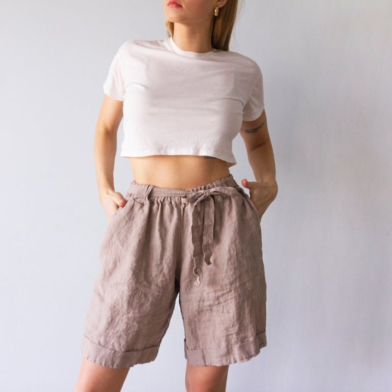 Linen Shorts - Etsy