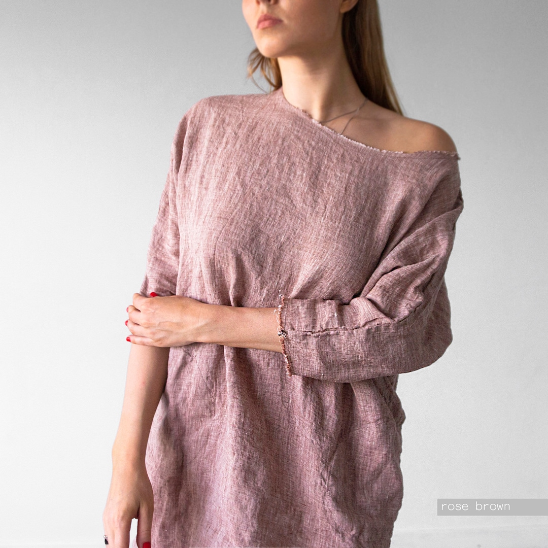 LINEN TUNIC, Womens Tunics, Tunics for Women, Long Sleeve Tunic, Plus ...
