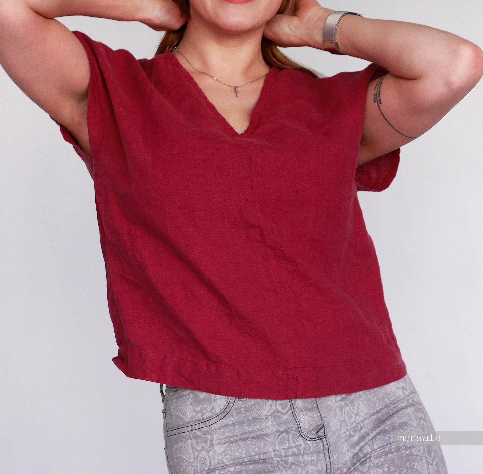 BASIC LINEN TOP Women Linen Top Pink Linen Top Gray Linen - Etsy Australia