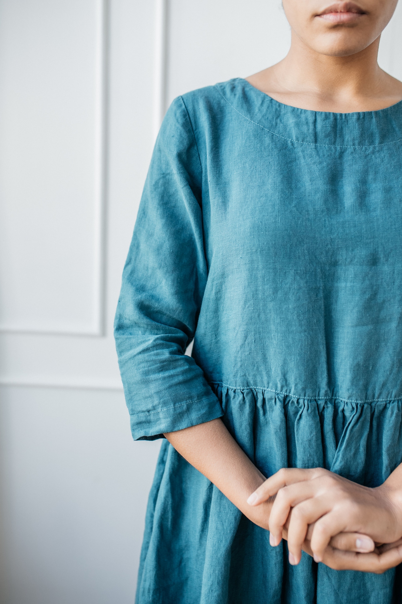 Linen Dress With Pockets Linen Loose Fit Dress Linen Midi - Etsy